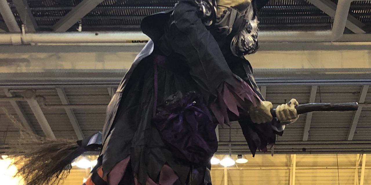 New For 2019: Fancy Flying Witch Prop | AnimatronicHalloween.com